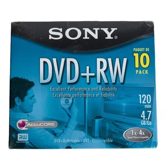 Sony | Media | New Sony Dvd Rw Pack Rewriteable Dvd Discs 47gb 120 ...